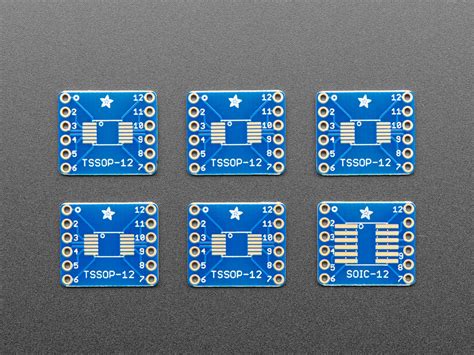 Smt Breakout Pcb For Soic 12 Or Tssop 12 6 Pack Id 1211 Adafruit Industries Unique And Fun