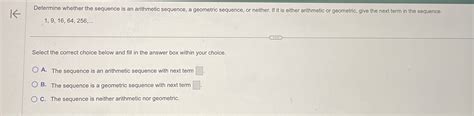 Determine Whether The Sequence Is An Arithmetic Chegg