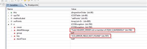 Solved JCO Exception JCO FIELD NOT FOUND Agentry SAP Community