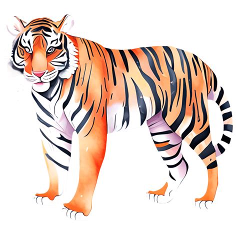 Watercolour Nice Tiger · Creative Fabrica