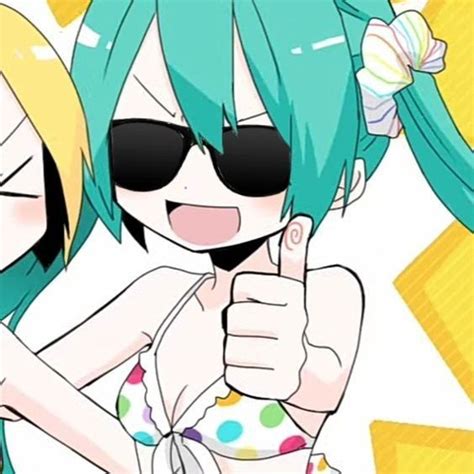 Rin And Miku Wear Sunglasses Bc Theyre Cool And Epic Miku Vocaloid Anime Summer
