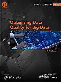 TDWI Checklist Report Optimizing Data Quality For Big Data TDWI