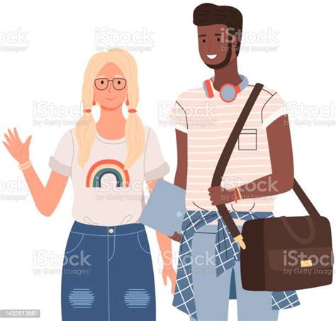 다양한 대학 대학생 여학생 노트북 공부를 하는 여학생 및 여학생 2명에 대한 스톡 벡터 아트 및 기타 이미지 2명 교과서 교육 Istock