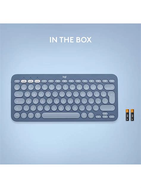 Logitech K380 Multi-Device Bluetooth Keyboard for Mac, Blueberry Blue