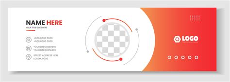 Corporate Modern Email Signature Design Template Email Signature Template Design With Orange