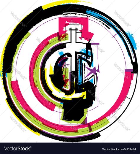 Colorful Grunge Symbol Royalty Free Vector Image