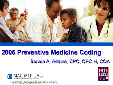 Ppt 2006 Preventive Medicine Coding Powerpoint Presentation Free Download Id930938