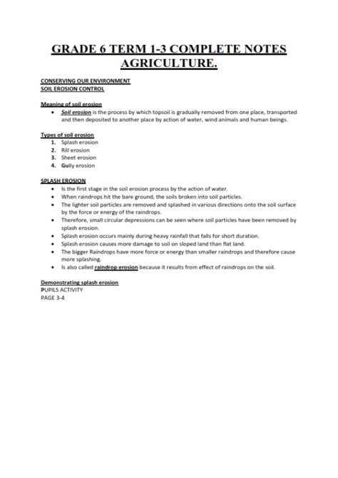 GRADE 6 AGRICULTURE COMPLETE NOTES TERM 1 3 Elimu Cloud Notes
