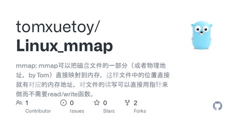 Github Tomxuetoy Linux Mmap Mmap Mmap可以把磁盘文件的一部分（或者物理地址，by Tom）直接映射