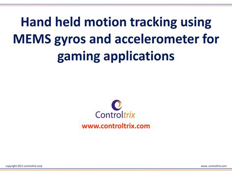 Handheld Device Motion Tracking Using Mems Gyros And Accelerometer Pptx