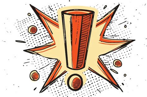 Premium Photo Comic Book Exclamation Symbol On White Background