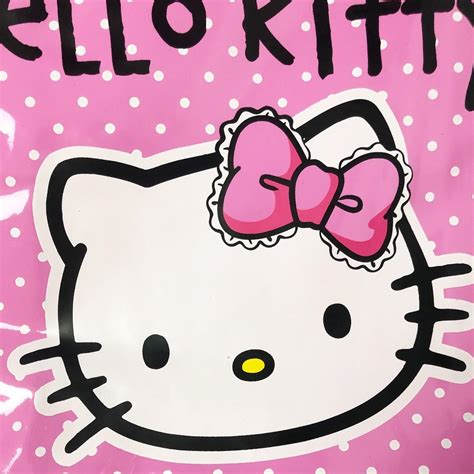 Adorable Pink Polka Dot Hello Kitty Vinyl Tote Bag 💕 Depop