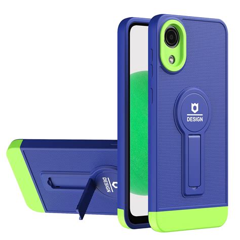 For Samsung Galaxy A03 Core Small Tail Holder Tpu Pc Phone Case Blue
