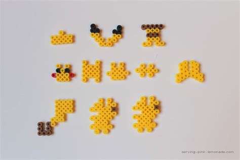 Serving Pink Lemonade 3d Perler Bead Pikachu