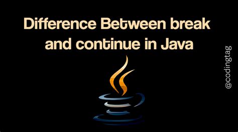 difference between break and continue in java