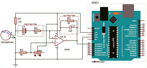 Измерение уровня звука шума в децибелах с помощью Arduino схема и программа
