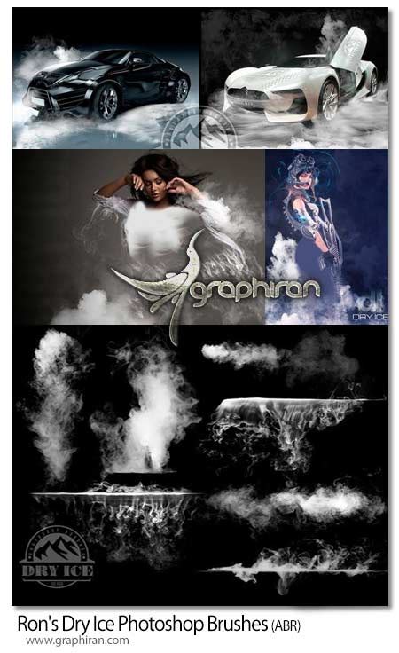 70 براش فتوشاپ افکت دود یخ خشک Rons Dry Ice Photoshop Brushes