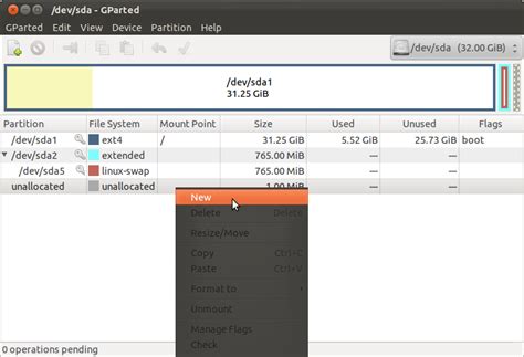 Partitioning How Do I Create A New Logical Partition From Unallocated