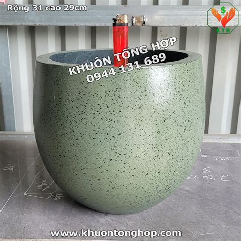 Khuôn Chậu Xi Măng Nhẹ Tròn Trơn 31 Cao 29 Năm 2023