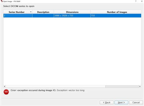 itk snap cannot load dicom engineering itk