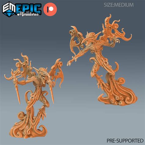 Fichier 3d Smoke Mephit Set ‧ Dnd Miniature ‧ Tabletop Miniatures ‧ Gaming Monster ‧ 3d Model