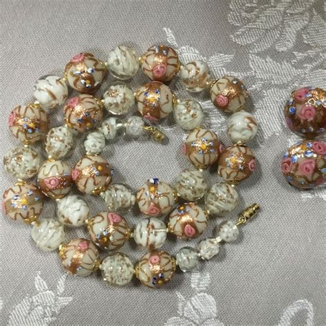 Murano Wedding Cake Necklace Etsy
