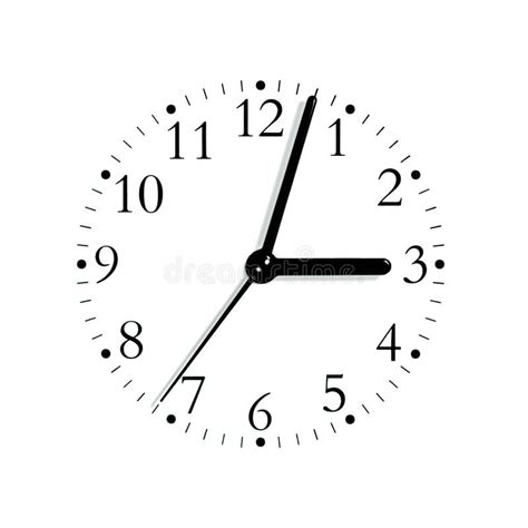 Dial Analogico Blanco Negro De La Cara De Reloj Aislado Imagen De