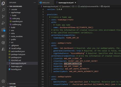 Registerkarten App Dashboard Erstellen Tutorial Teams Microsoft