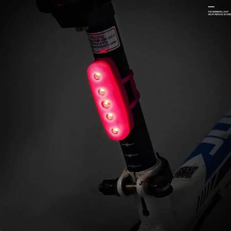 NEW LED USB Charging Bicycle Red Light Warning Safety Rear Tail Light Waterproof Night Cycling