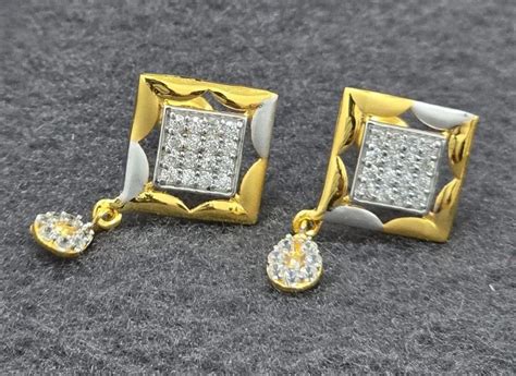 Stud 26gm Ladies Gold Earring At Rs 15000pair In Rajkot Id