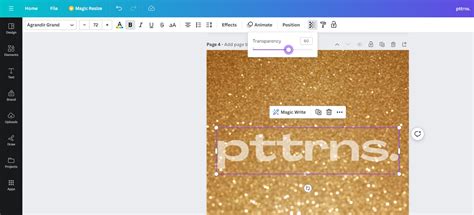 How To Create Glitter Font on Canva - Pttrns