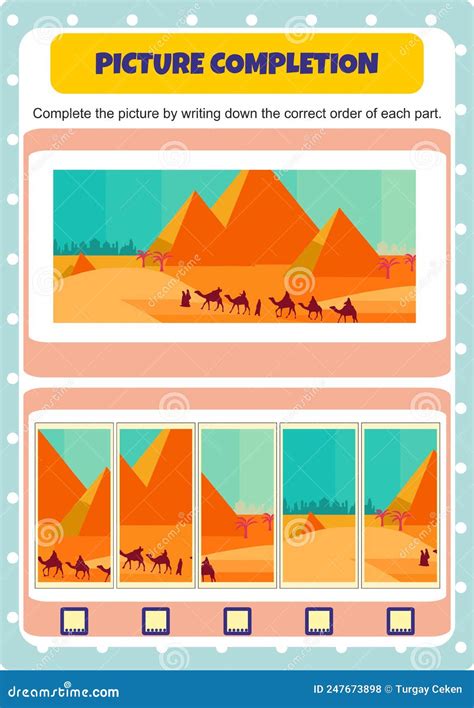 activity to complete the missing parts in the picture stock