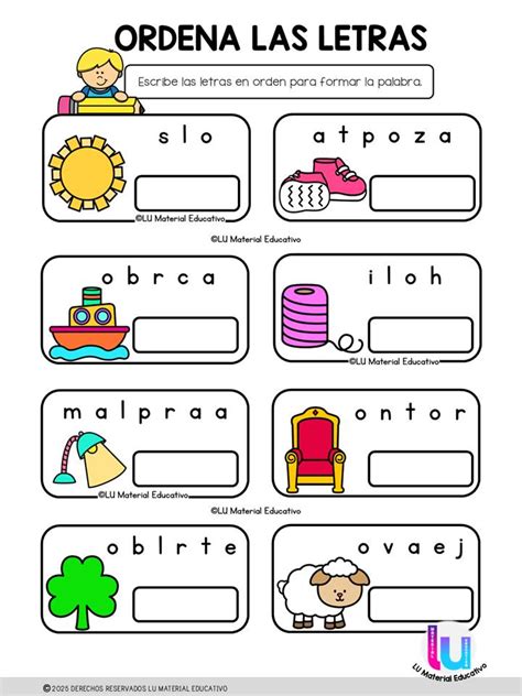 🎁gratis Ordena Las Letras Lu Material Educativo Iii Facebook