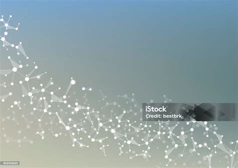 분자 구조 Dna와 신경 점 유전과 화학 화합물 일러스트 레이 션과 연결 된 라인 Dna에 대한 스톡 벡터 아트 및 기타 이미지 Dna 건강관리와 의술 과학 Istock