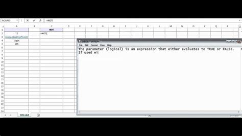 Excel Not Function How To Use Not Function Youtube