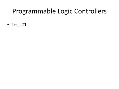 ppt programmable logic controllers powerpoint presentation free