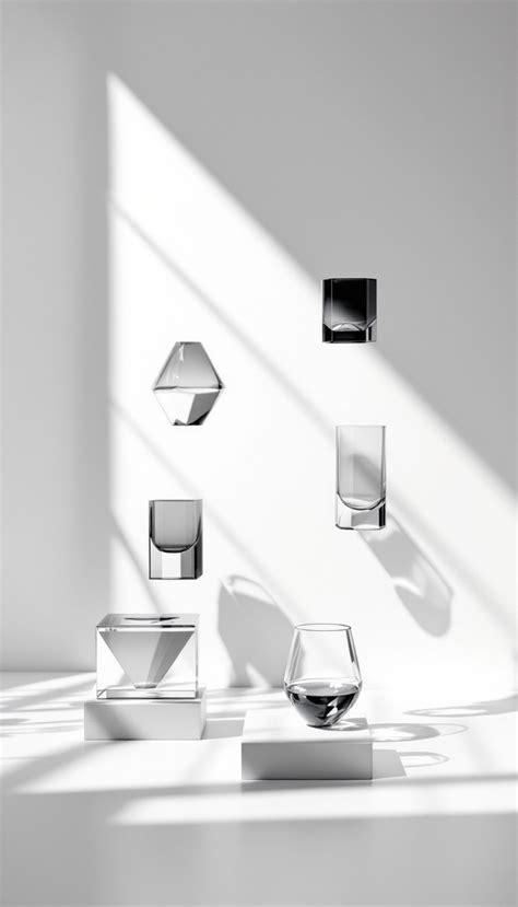 Free Floating Glass Geometry Image Minimal Modern Geometric