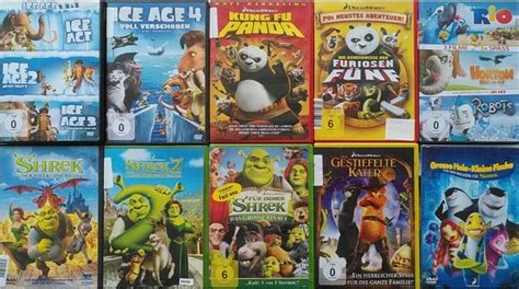 9x Dreamworks Dvds Ice Age Rio Shrek Madagascar Usw Eur 2490