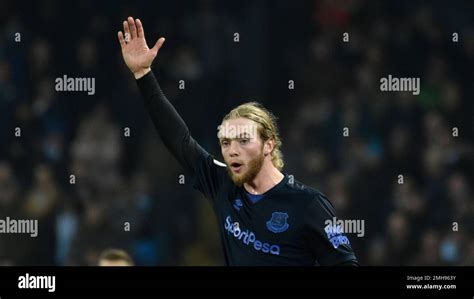 Evertons Tom Davies During The English Premier League Soccer Match