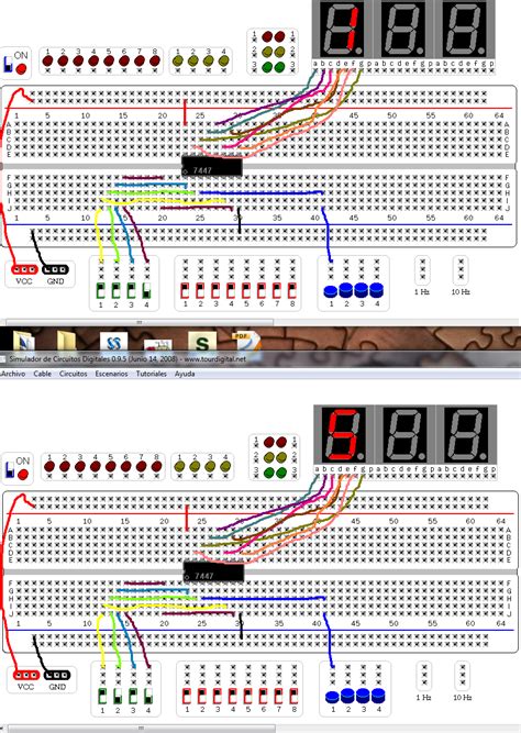 decodificador ls7447 y un display de 7 segmentos de todo un poquito