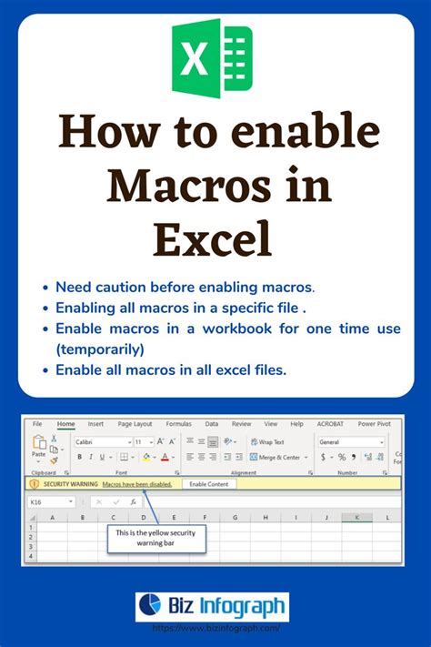 How To Enable Macros In Excel