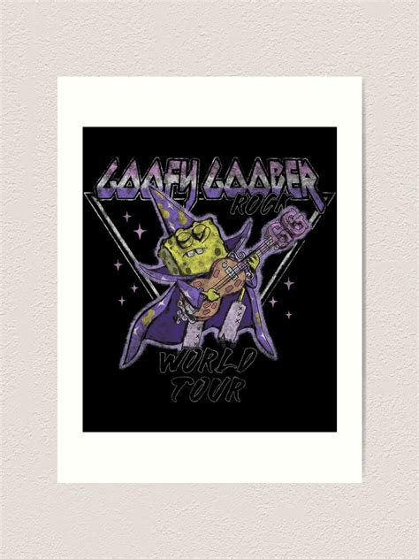 Spongebob Squarepants Goofy Goober Rock World Tour Art Print For Sale