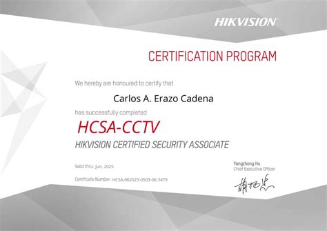 Certificado Hcsa Erca Tech