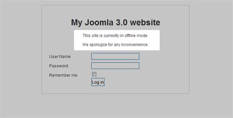 How To Change The Offline Message In Joomla Inmotion Hosting