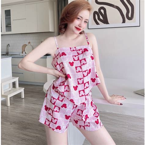 Bộ Đồ Ngủ Nữ Sojun Yếm Lụa Tô Châu Size 40 65kg Shopee Việt Nam