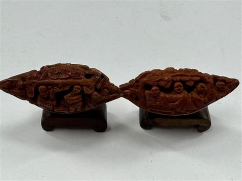 中国古玩 唐物 木の実刻 置物 四点 細密細工 時代物 極上品 3250中古のヤフオク落札情報