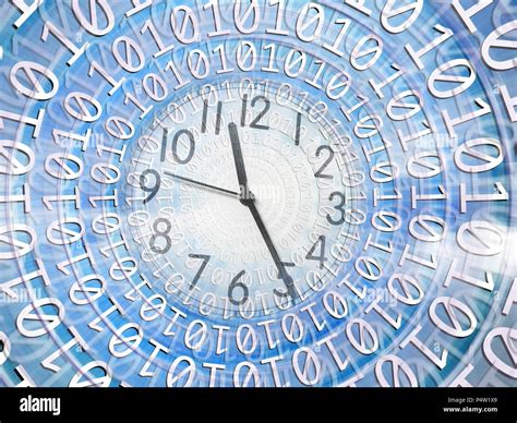 Conceptual Background Image Of Binary Code And Abstract Lights Of