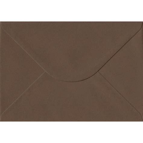 A5 Brown Envelopes Chocolate Brown Gummed 162mm X 229mm