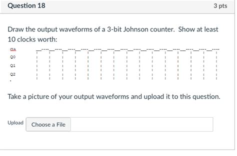 Solved Question 18 3 Pts Draw The Output Waveforms Of A