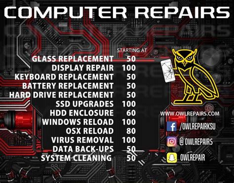 Computer Repair Services Prices